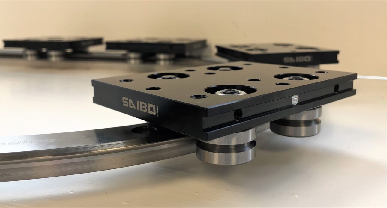 4080.CR25 Full 360° Steel Ring V Rail. 1,200-3,000N radial load/slide ...