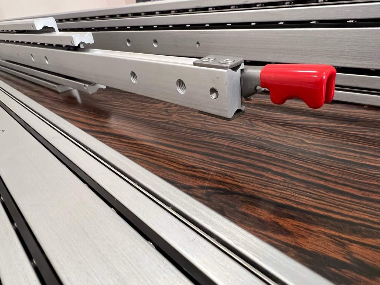 Non-corrosive, locking drawer slide with full extension
